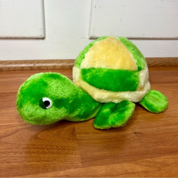 Toys | Vintage 8s Green Turtle Stuffed Carnival Plush | Poshmark